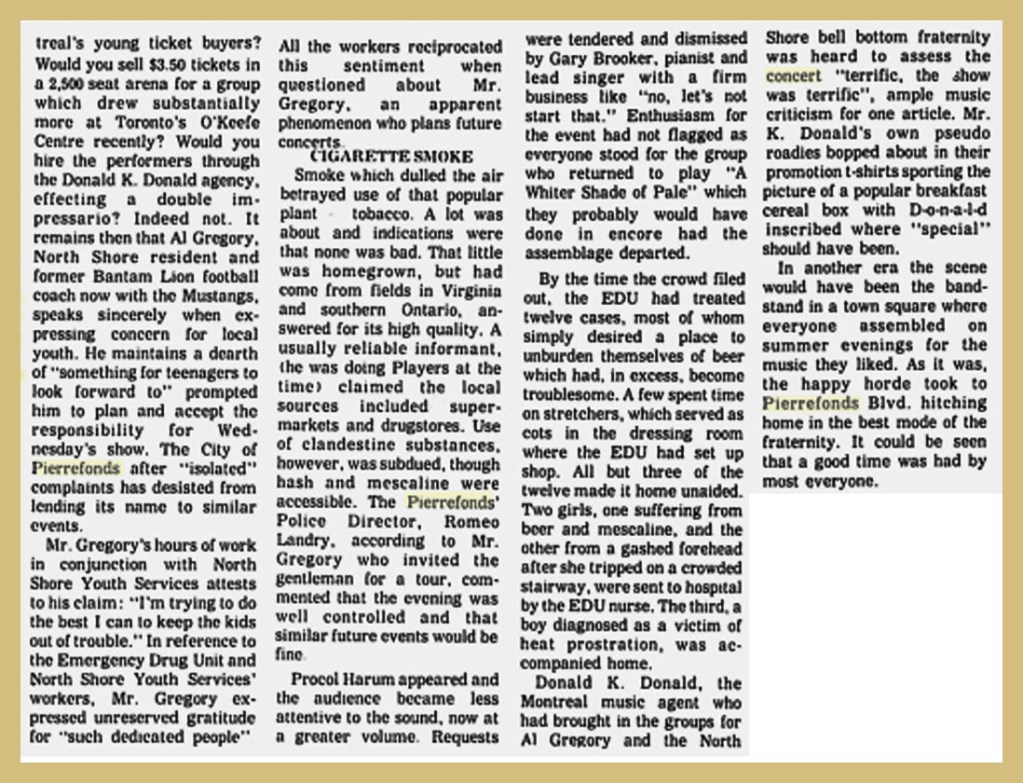 Eagles and Procol Harum at Pierrefonds Arena 1972 - Randy Meisner ...