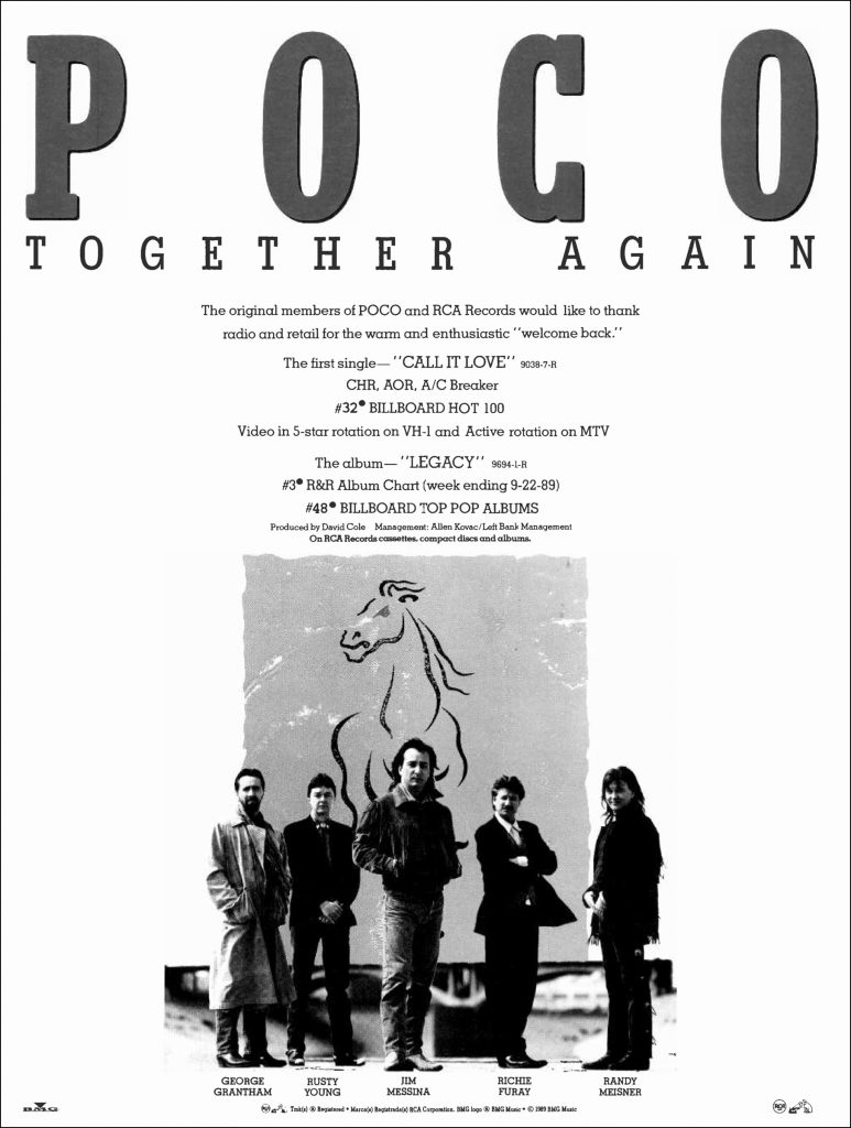 Poco reunion and Legacy album and tour 1989-1991 - Randy Meisner Hearts ...