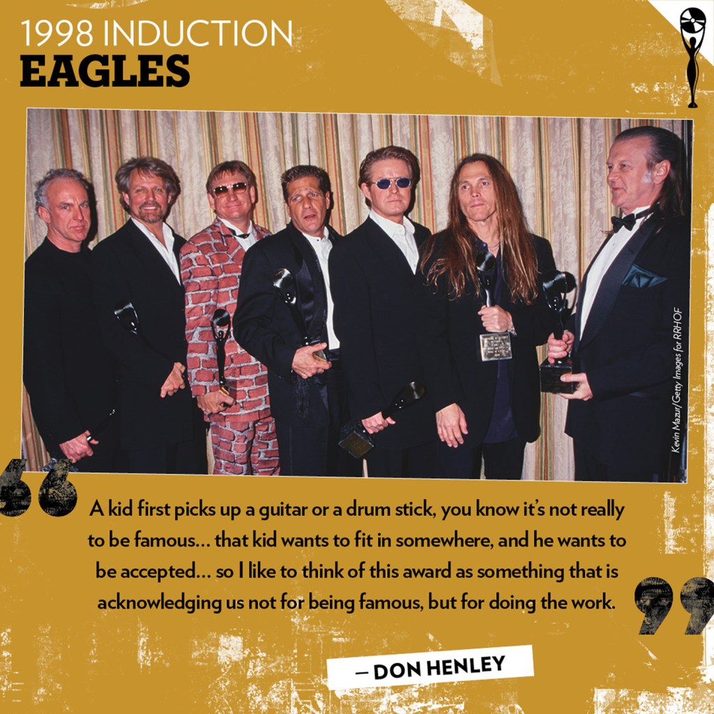 Eagles Rock and Roll Hall of Fame Induction 1998 - Randy Meisner Hearts ...